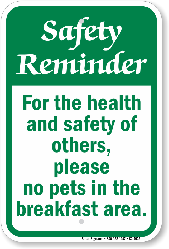 No Pets Allowed Sign
