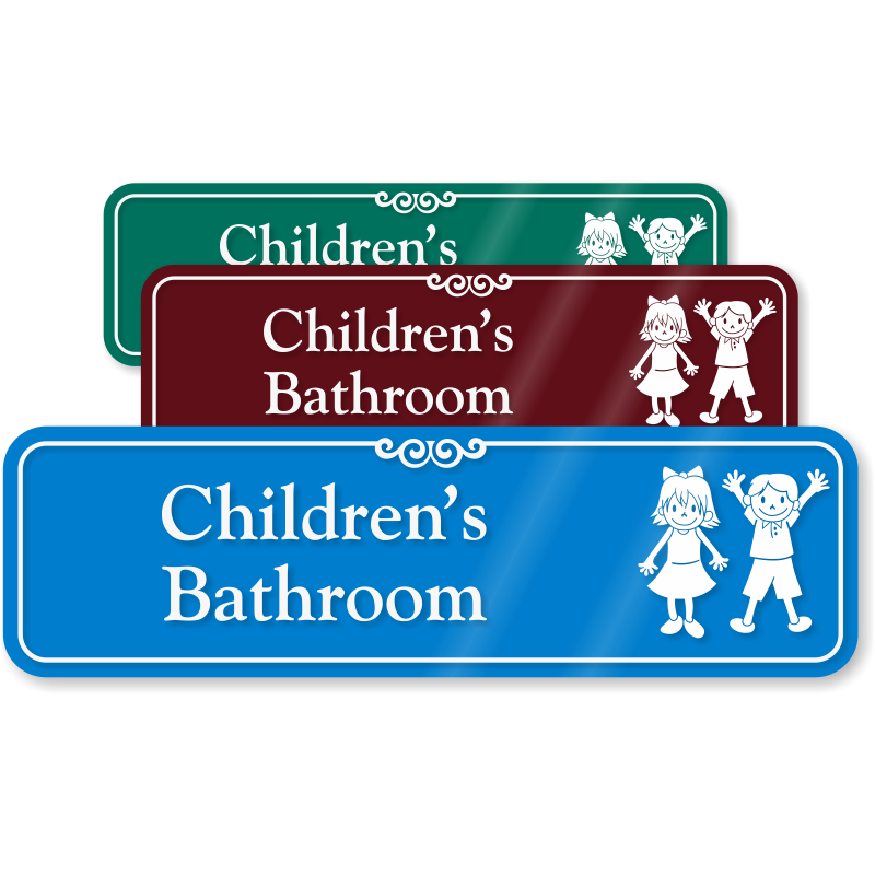 Kids Bathroom Sign