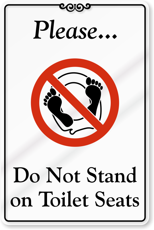 Toilet Seat Sign