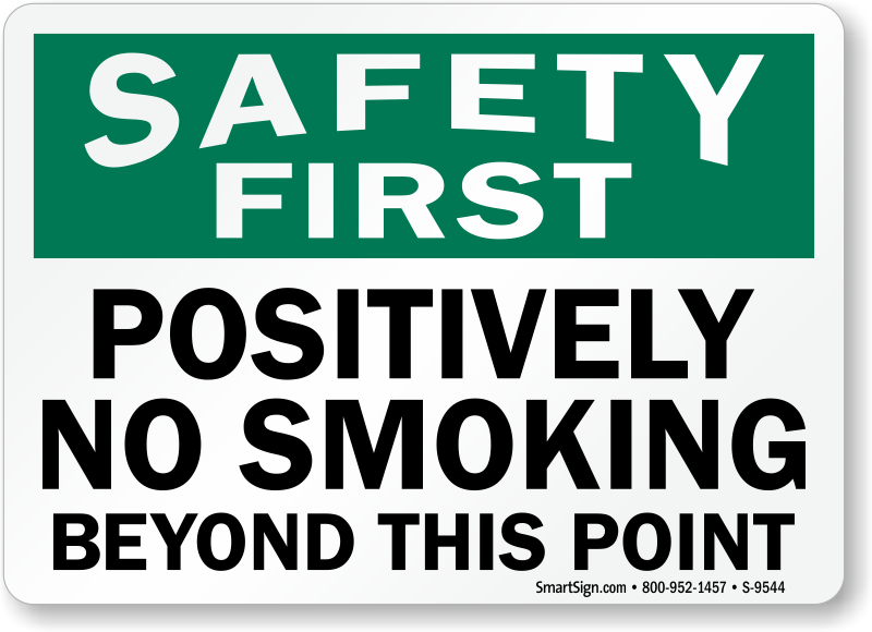 No Smoking Beyond This Point Danger No Smoking Beyond This Point Sign