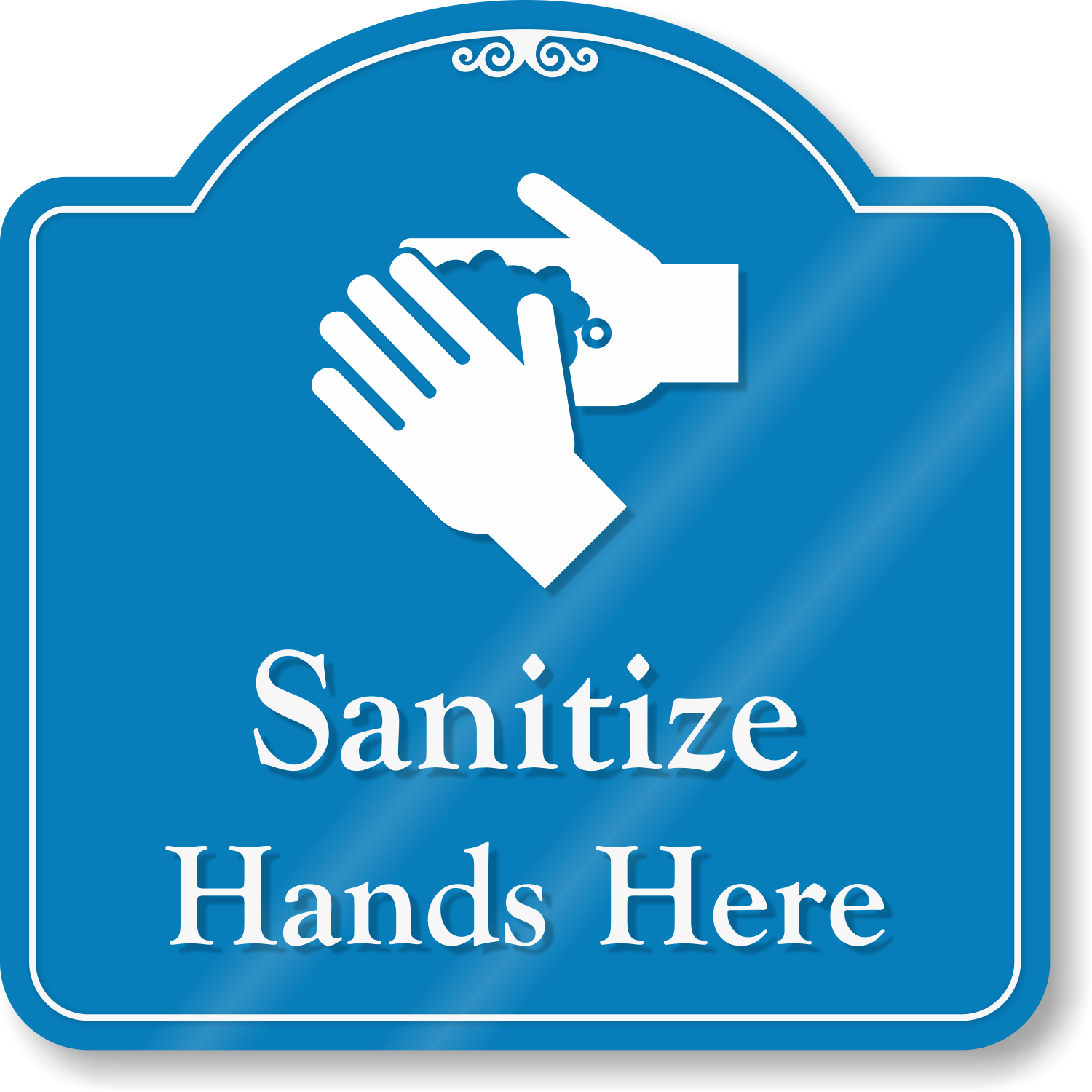 Sanitize Hands Sign Here Wash Your Hands Here Wall Stickers