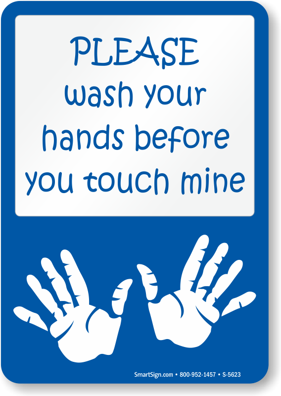Hand Washing Stops the Spread of Germs Sign