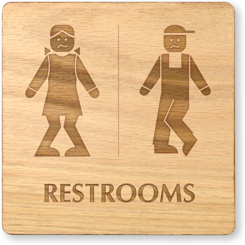 Wood Signs For Bathroom Rustic Farmhouse Wood Bathroom Sign | Rusticly